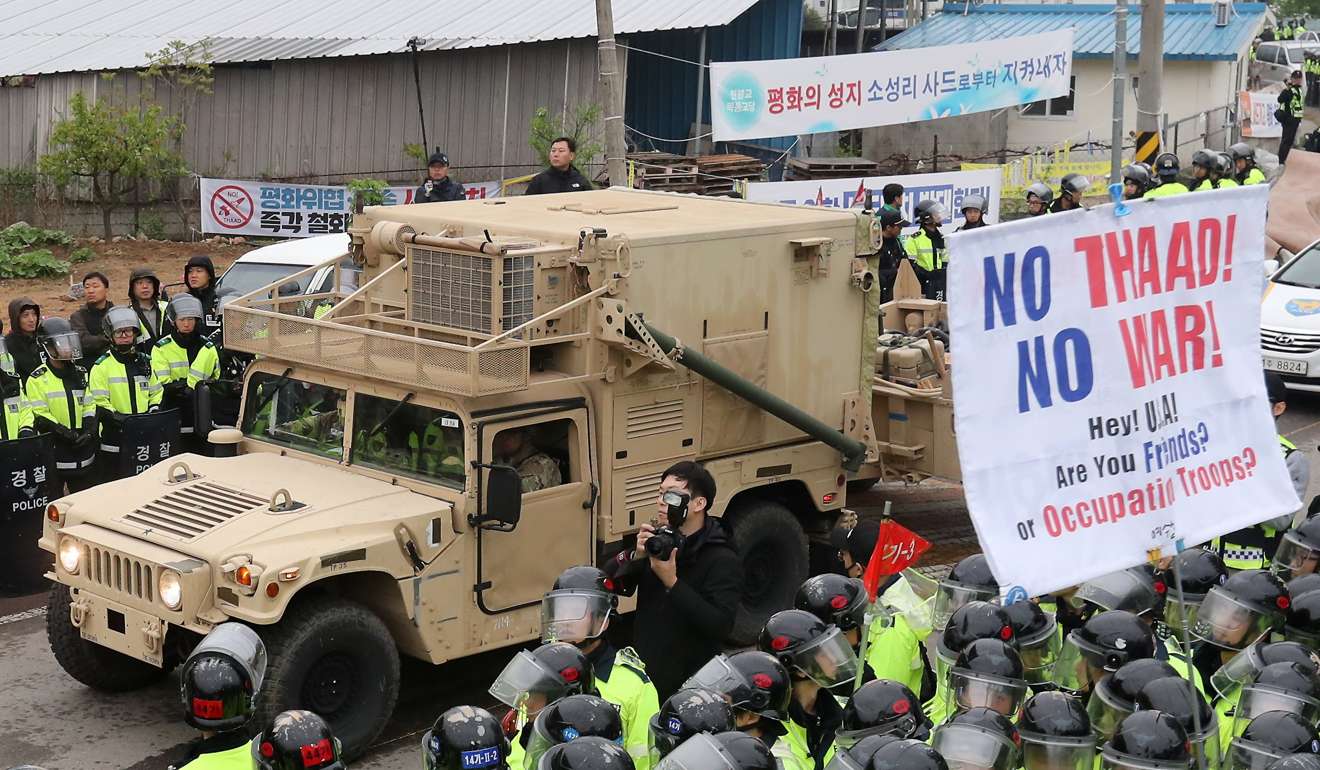 US sets up THAAD missile system on golf course as North and South Korea ...