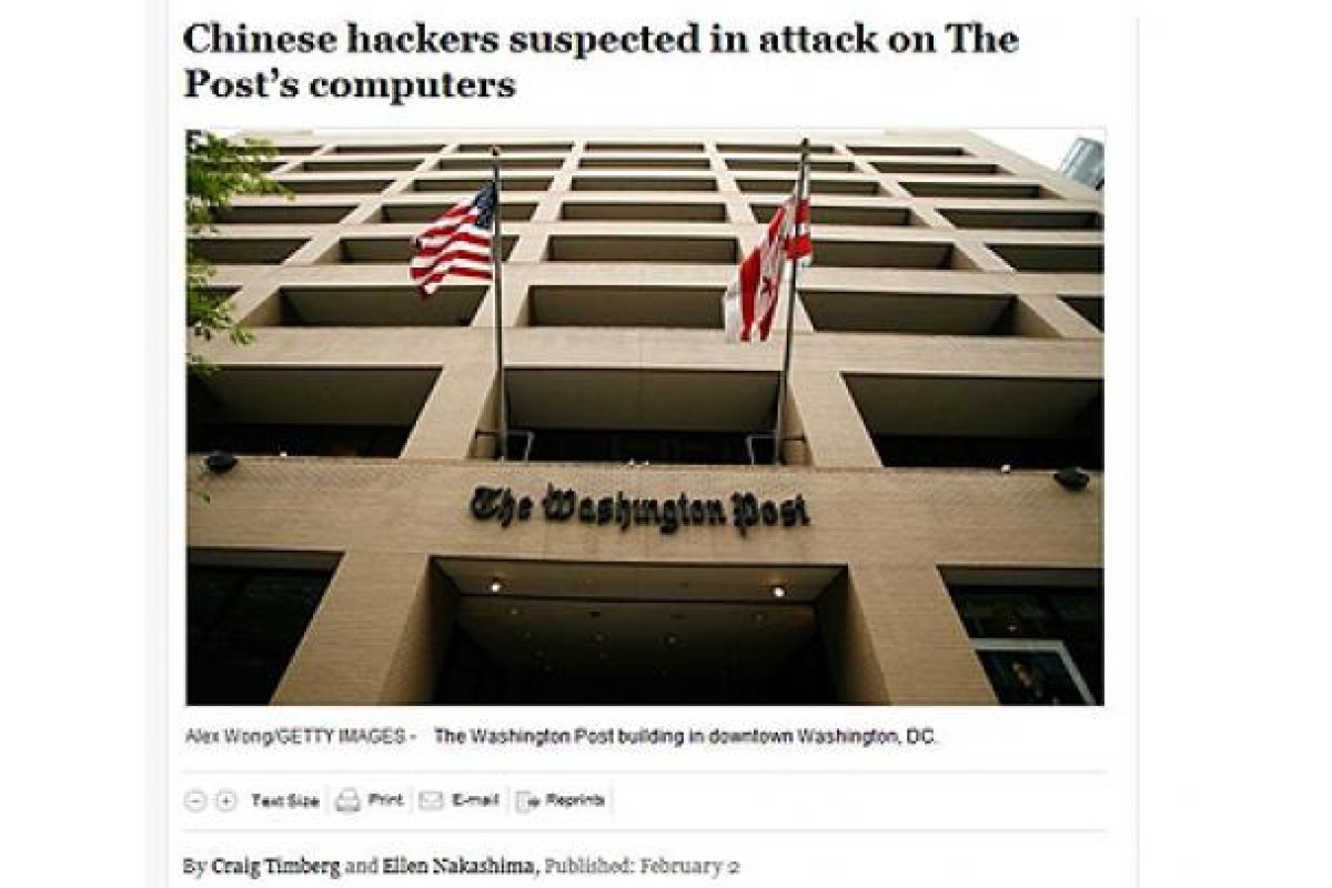 Washington Post joins list of hacked US media | South China Morning Post