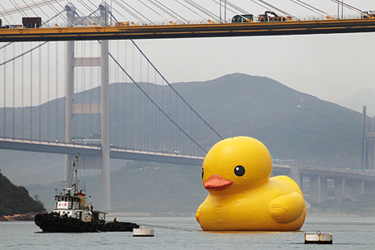 'Friendly' Rubber Duck makes a splash in Hong Kong | South China ...