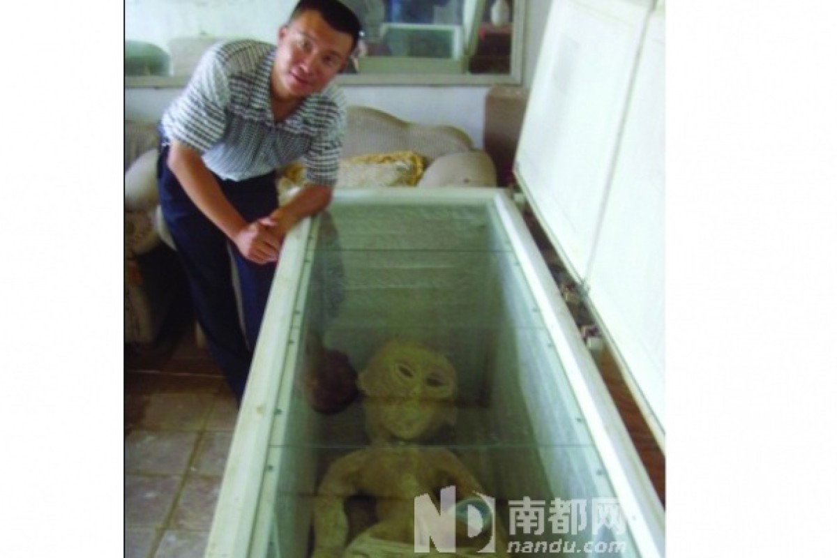 Shandong man admits his 'alien' is fake and made of rubber | South ...