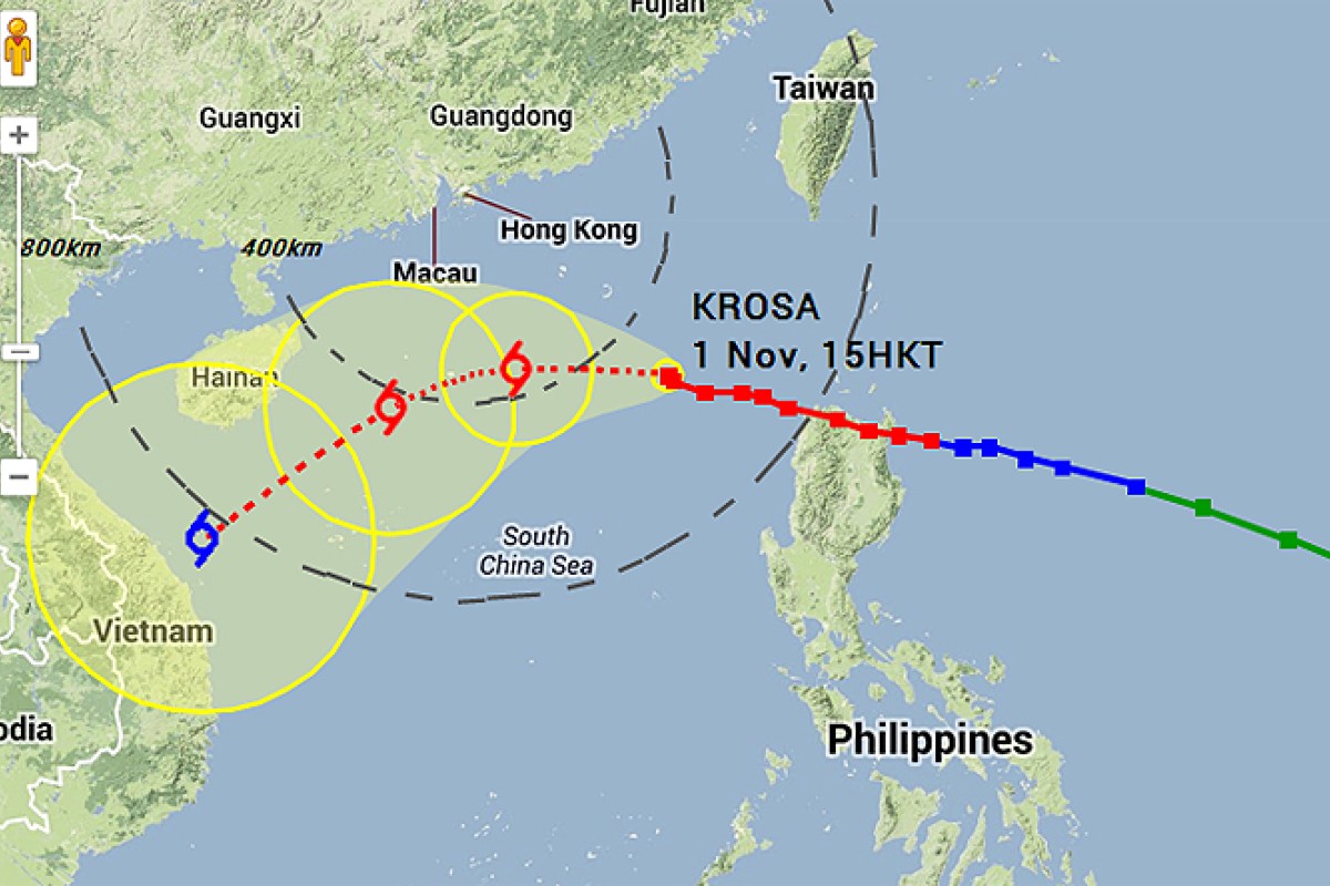 Standby signal No 1 raised as Typhoon Krosa moves across South China ...