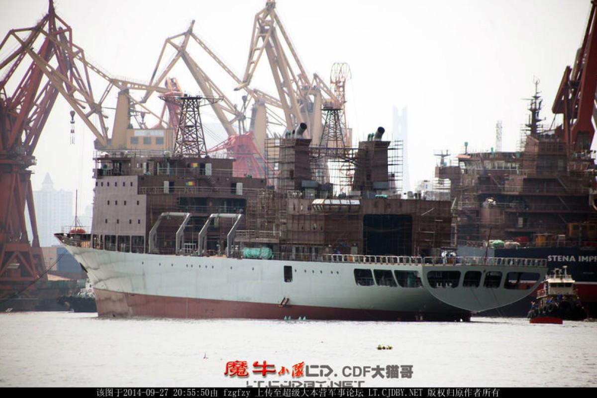 Photos of Chinese navy's new supply ship leaked online | South China ...