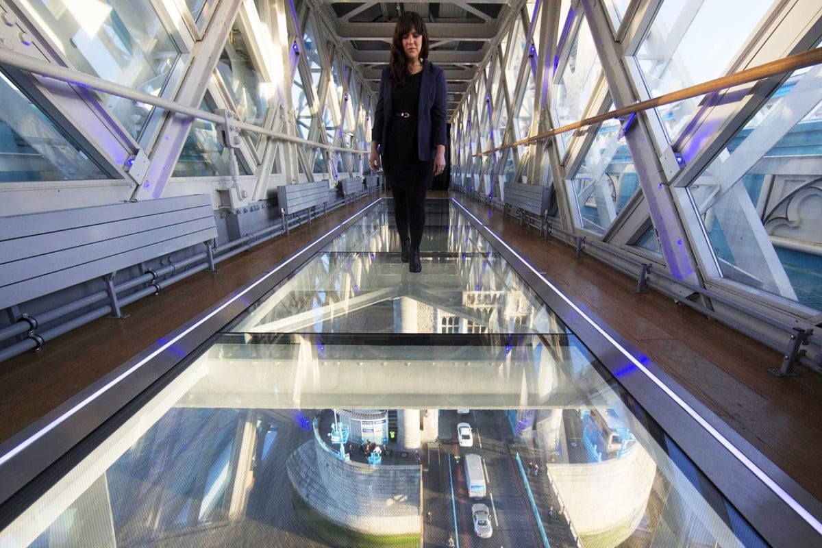 Glass floor at London's Tower Bridge offers bird's eye view of Thames ...