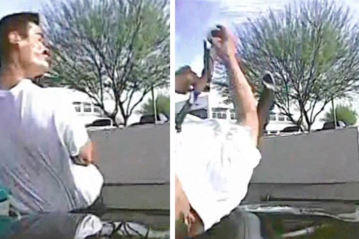 Dash Cam Video Shows Moment Us Police Car Rammed Into Robbery Suspect
