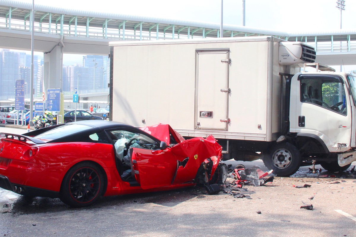 Ferrari worth HK$4m damaged in crash with lorry at Hong Kong’s Sha Tin ...