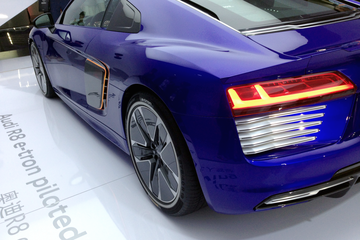 Audi debuts self-driving R8 electric car at CES Asia in Shanghai ...