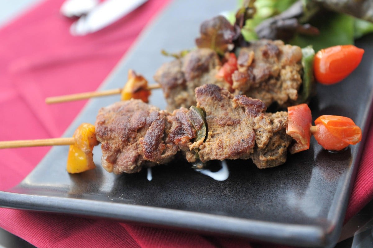 Thai street food: grilled chicken innards in Bangkok | South China ...