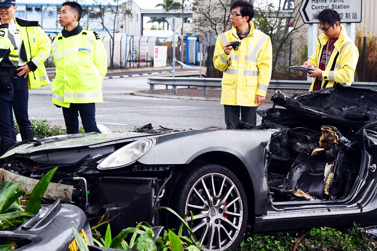 Fiery death crash Porsche was speeding close to 100km/h, say Hong Kong ...