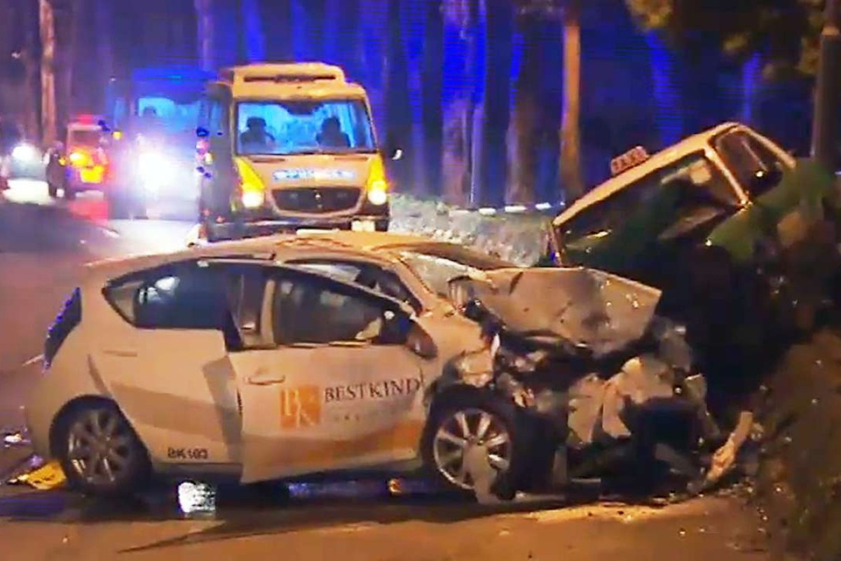 Two in critical condition as head-on crash kills Hong Kong taxi driver ...