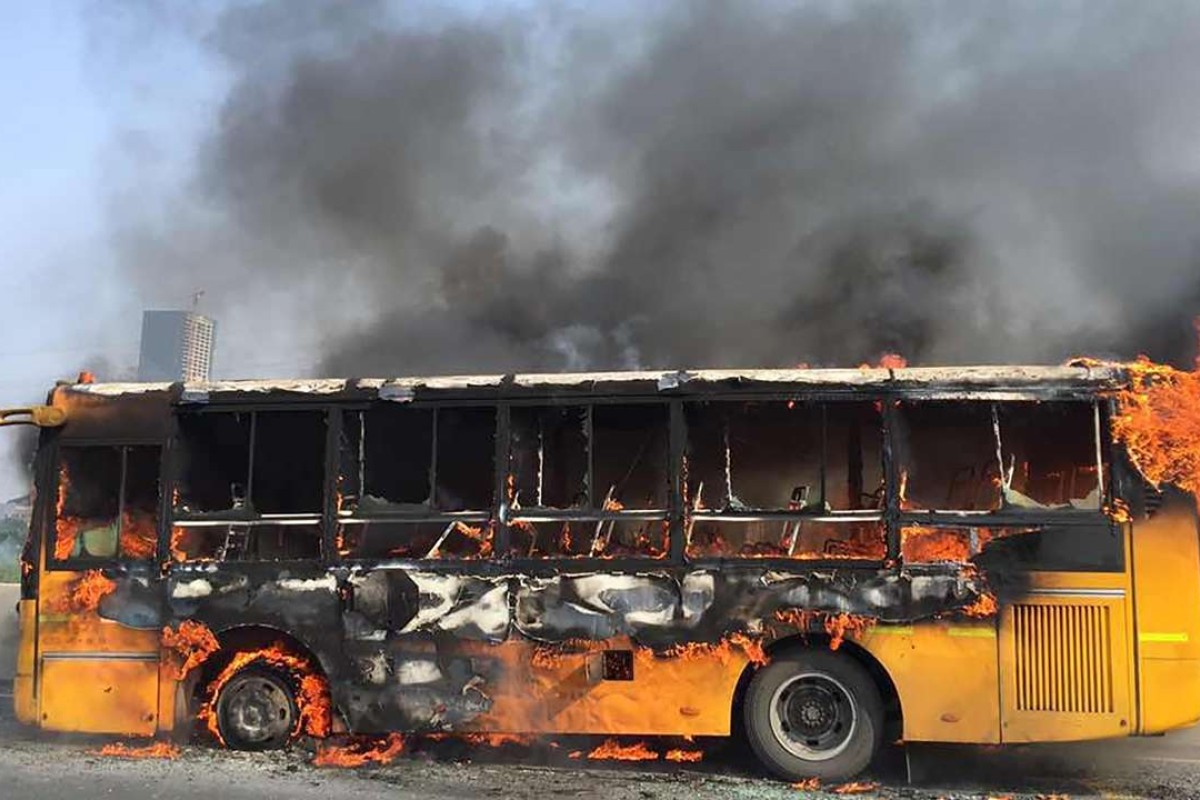 Guangzhou schoolchildren saved from burning bus by passers-by | South ...