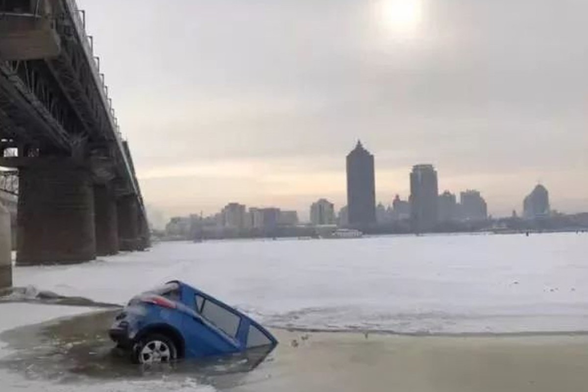Chinese SUV driver gets that sinking feeling after trying to cross ...
