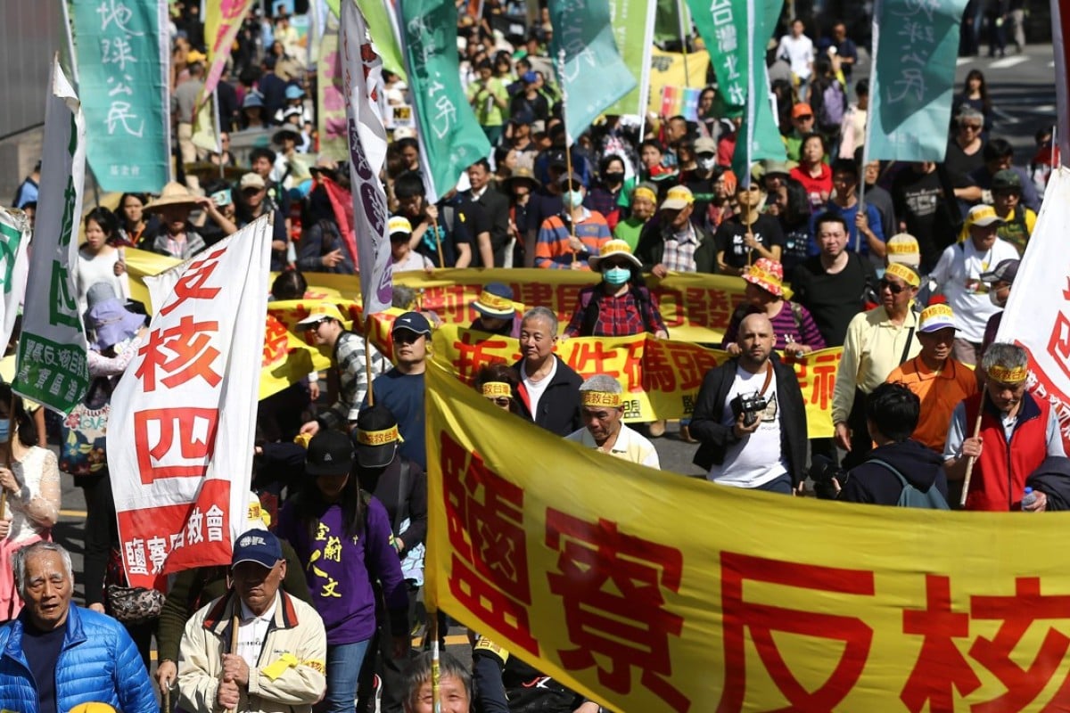 Taiwanese protesters rally for ‘nuclear-free’ island | South China ...