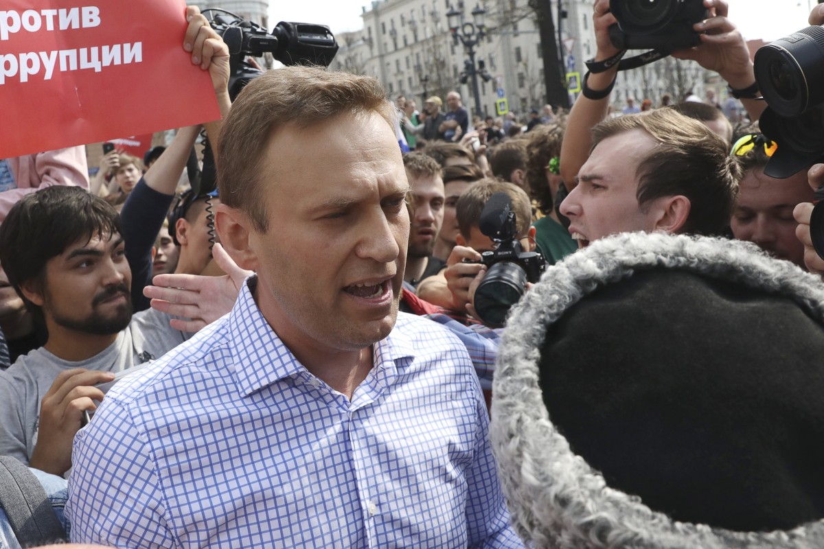 Russian opposition leader Alexei Navalny arrested during protests ...