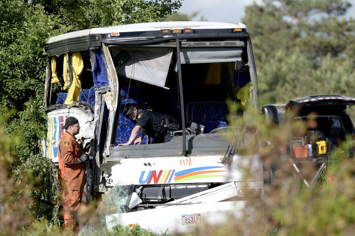 Chinese tourists among 24 injured in Canadian bus crash | South China ...
