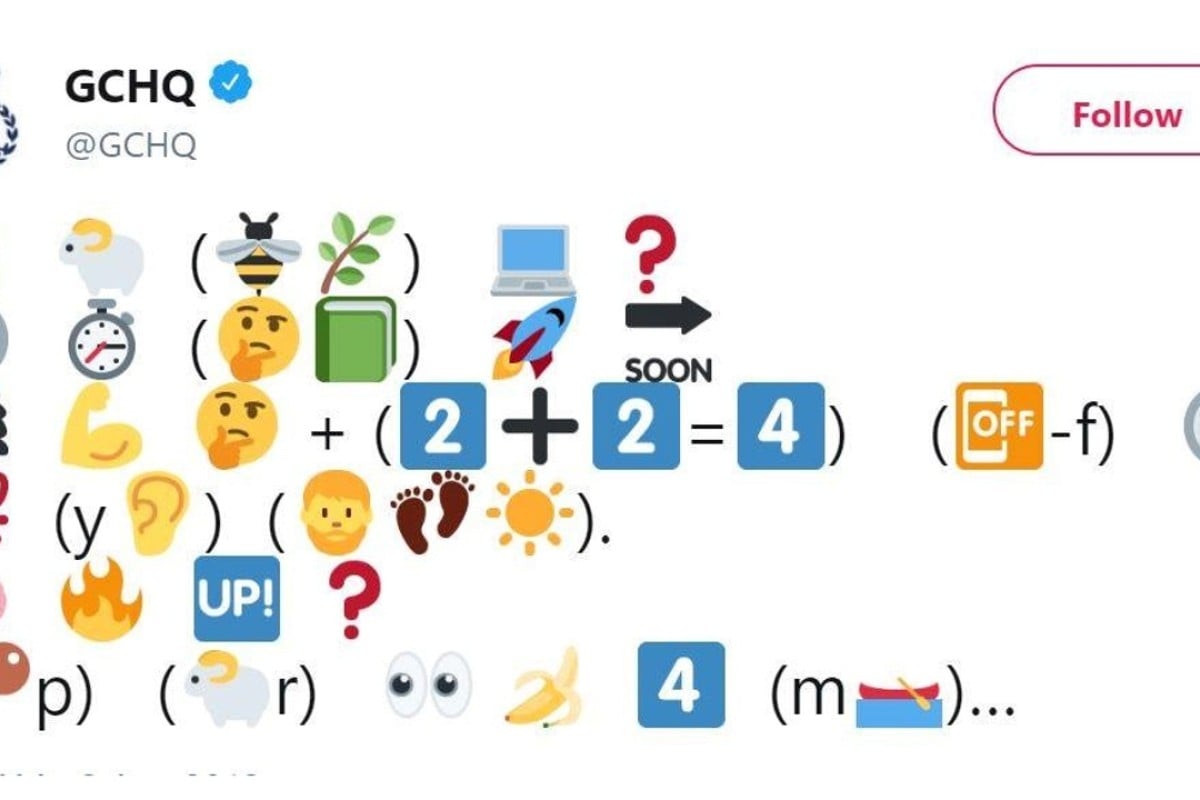 Can you crack this emoji code, by Britain’s ultra-secretive GCHQ ...