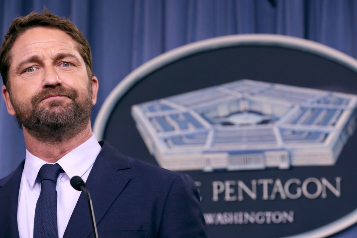 Actor Gerard Butler gives press briefing at Pentagon about new ...