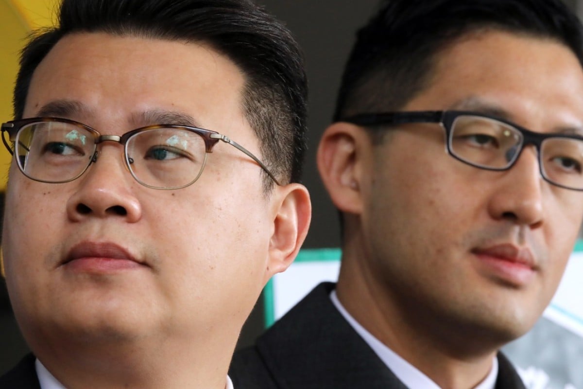 Hong Kong Democratic Party lawmakers Lam Cheuk-ting and Andrew Wan ...