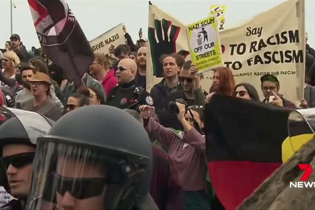 Far-right and anti-racism groups clash near Melbourne’s St Kilda beach ...
