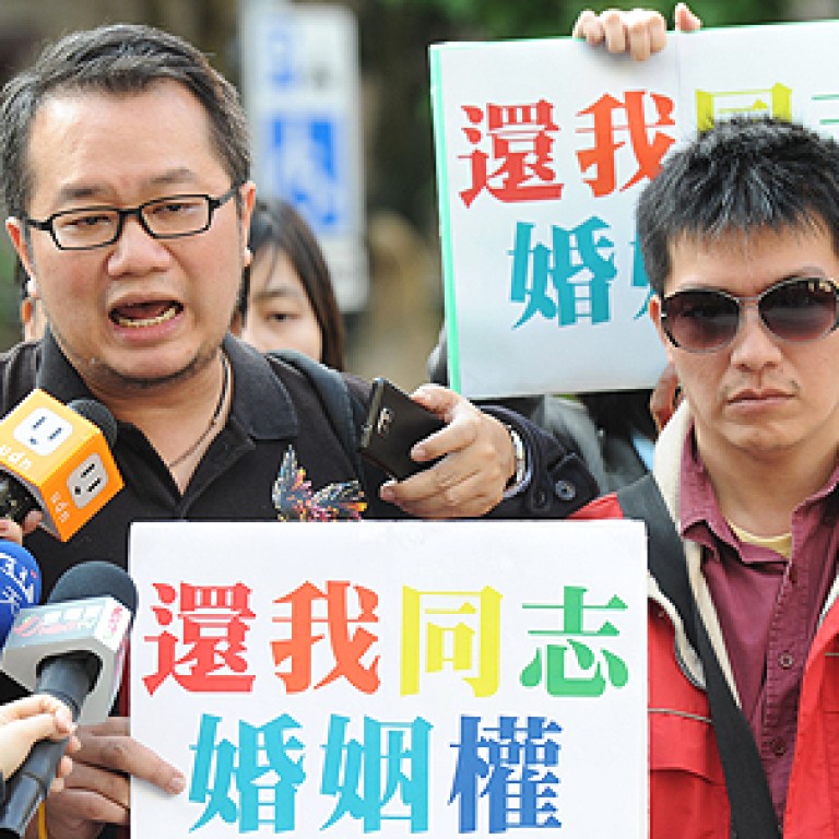 Taiwan gay couple 'lose faith' and drop marriage case | South China ...