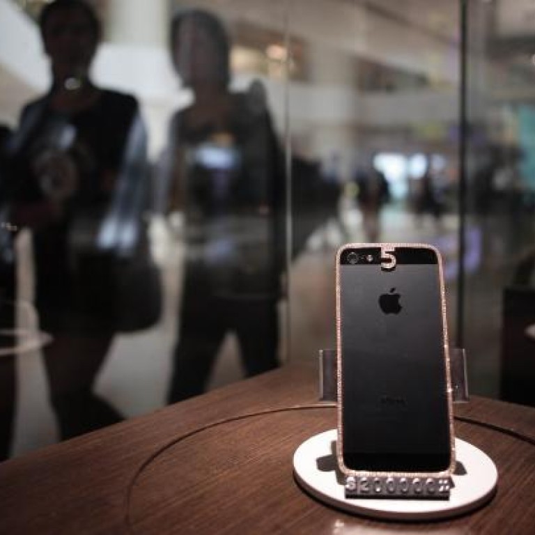 Pictured: The diamond-encrusted iPhone worth US$25,000 on sale in Hong ...
