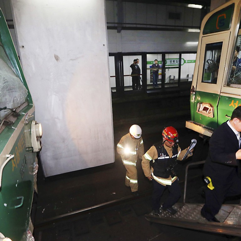 Subway train crash in South Korean capital Seoul injures 200 passengers ...