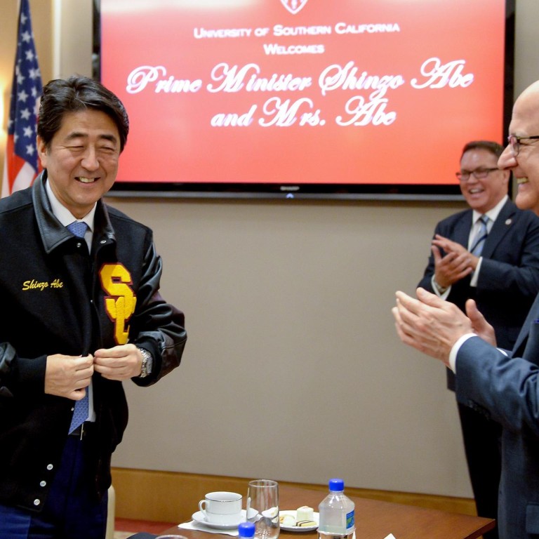 Japan's Abe goes back to his student days with visit to USC | South ...