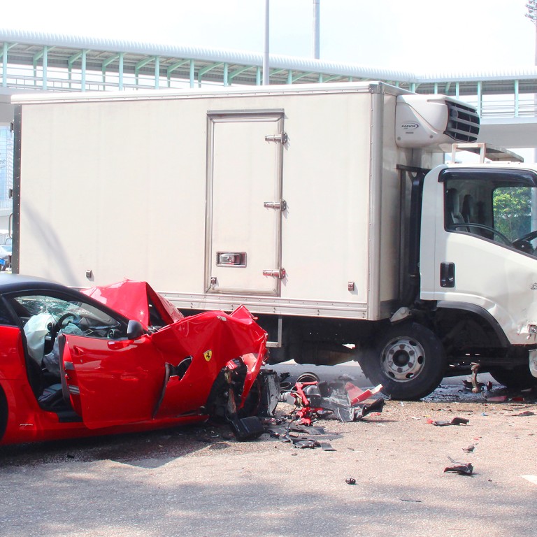 Ferrari worth HK$4m damaged in crash with lorry at Hong Kong’s Sha Tin ...