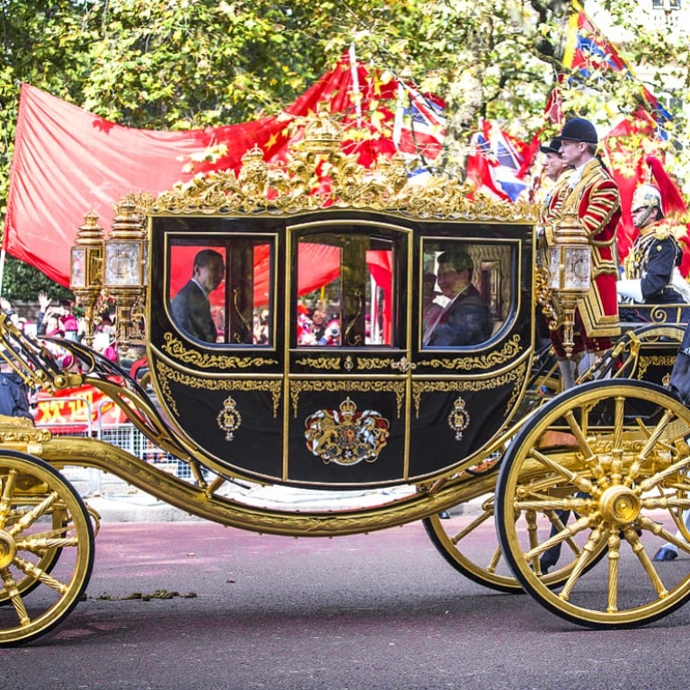 Xi Jinping’s carriage ride up London’s Mall runs the gauntlet of Falun ...