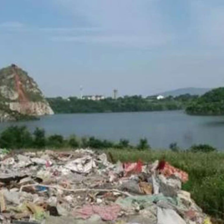 Hundreds of tonnes of trash dumped into freshwater lake in eastern ...