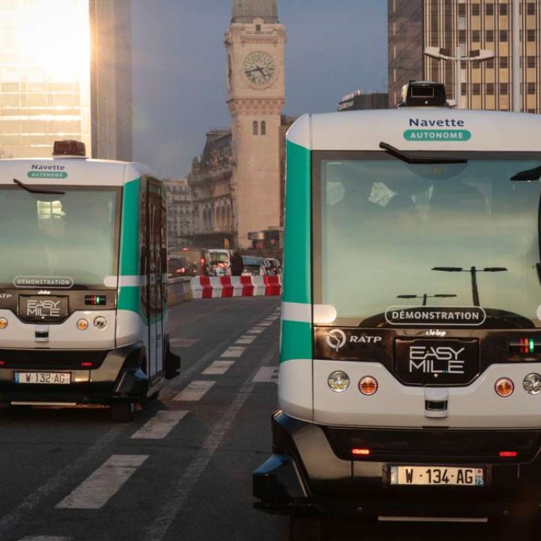 Paris experiments with driverless buses, shuttling passengers between ...