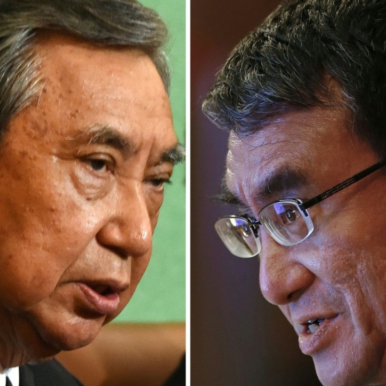 Japanese Foreign Minister Taro Kono on the back foot after being ...