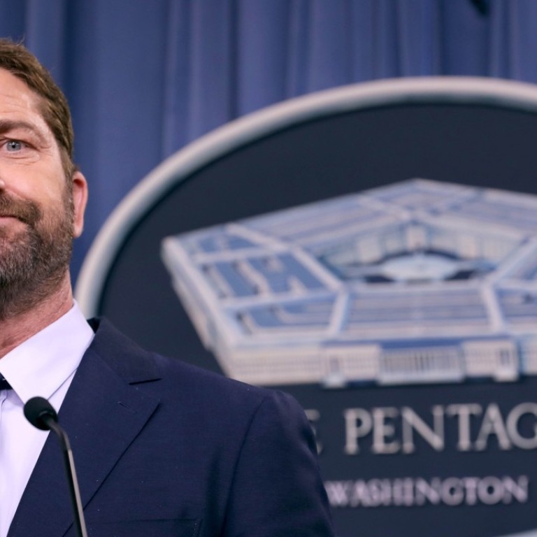 Actor Gerard Butler gives press briefing at Pentagon about new ...