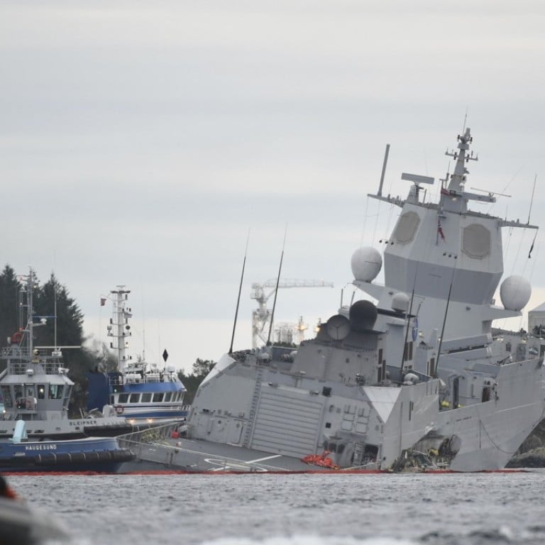 Fears Norwegian Navy frigate could sink after being rammed by tanker in ...
