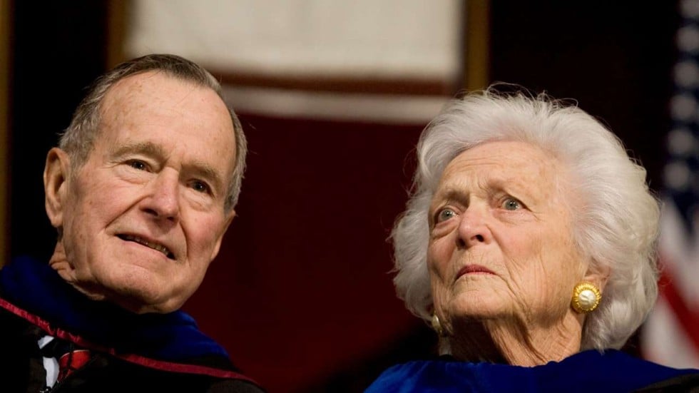 Former US president George H.W. Bush and wife Barbara, married 72 years ...
