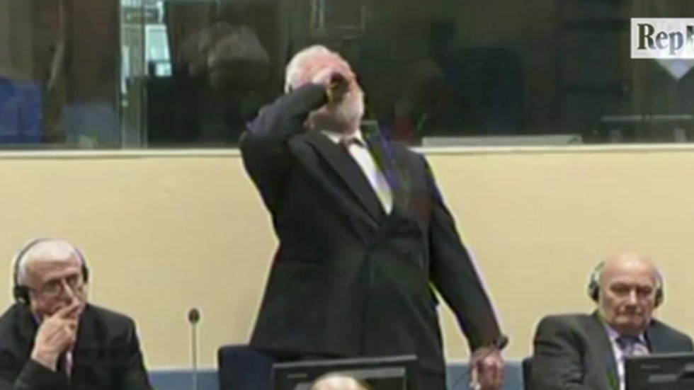 Horror as Bosnian Croat general commits suicide by drinking poison in ...