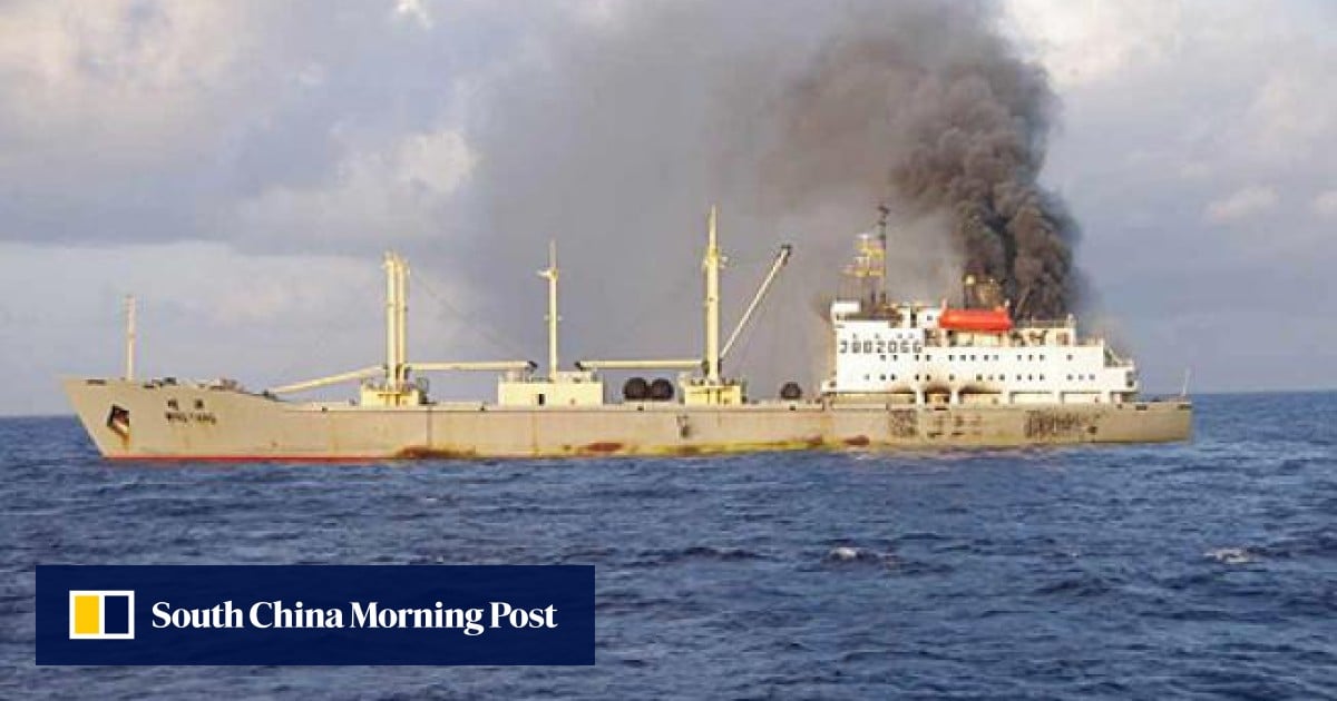 Japan saves 64 Chinese seamen from burning freighter | South China ...