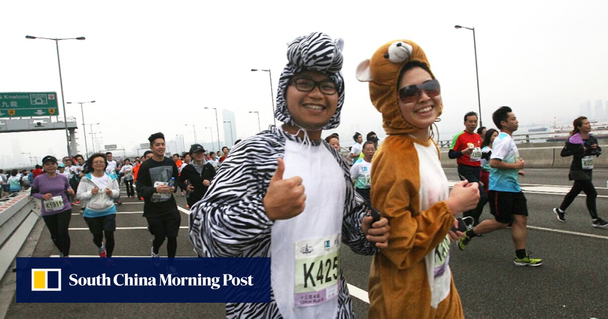 Colourful characters come out in force at Hong Kong marathon | South ...