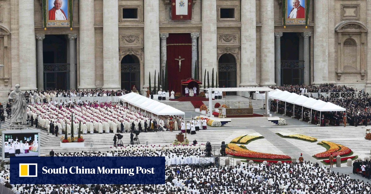 Two popes canonised at single Vatican ceremony attended by Pope Francis ...