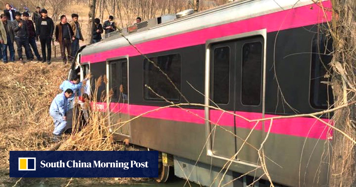 Subway train derails during test run in Beijing | South China Morning Post