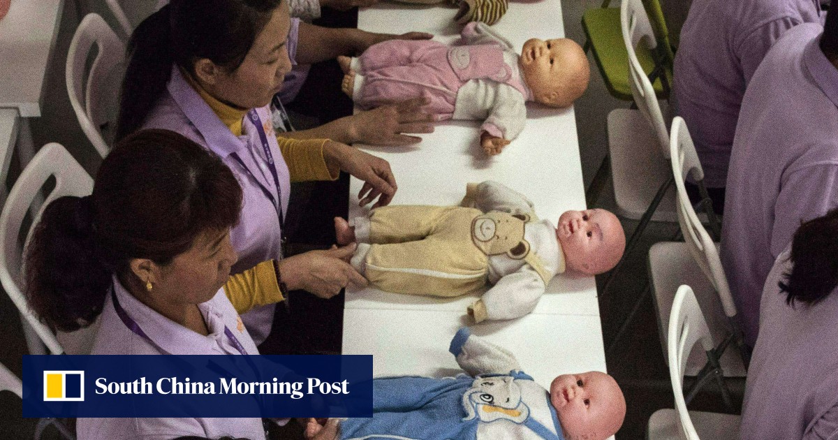 In pictures: nannies take baby steps at Chinese academy | South China ...