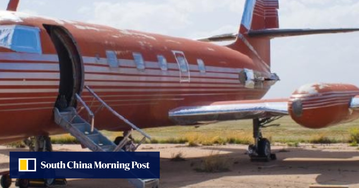 Jet owned by Elvis Presley auctioned after sitting 35 years on tarmac ...