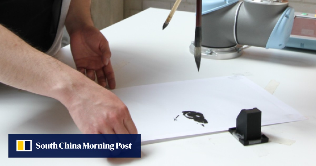 Chinese ink painting robot that can create works from scratch created ...