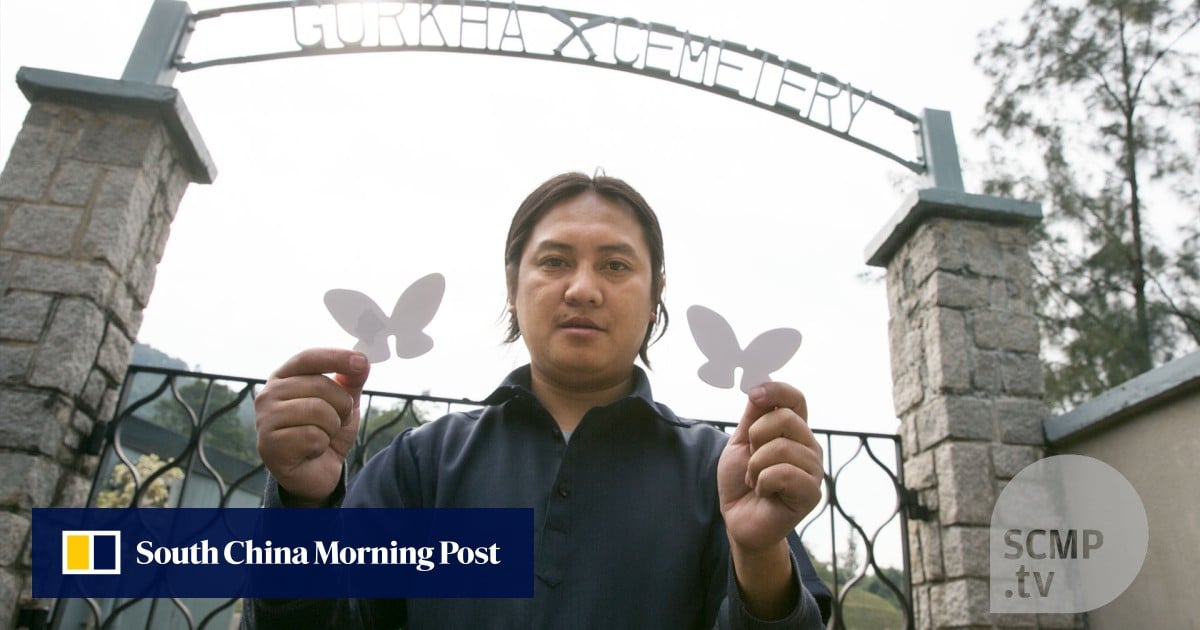 Nepalese artist Milan Rai uses white butterflies to honour dead Gurkha ...
